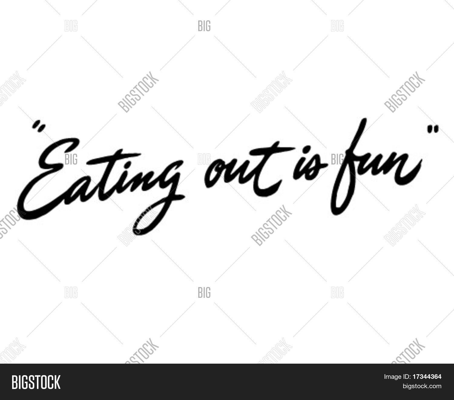 Eating Out Fun - Ad Vector & Photo (Free Trial) | Bigstock