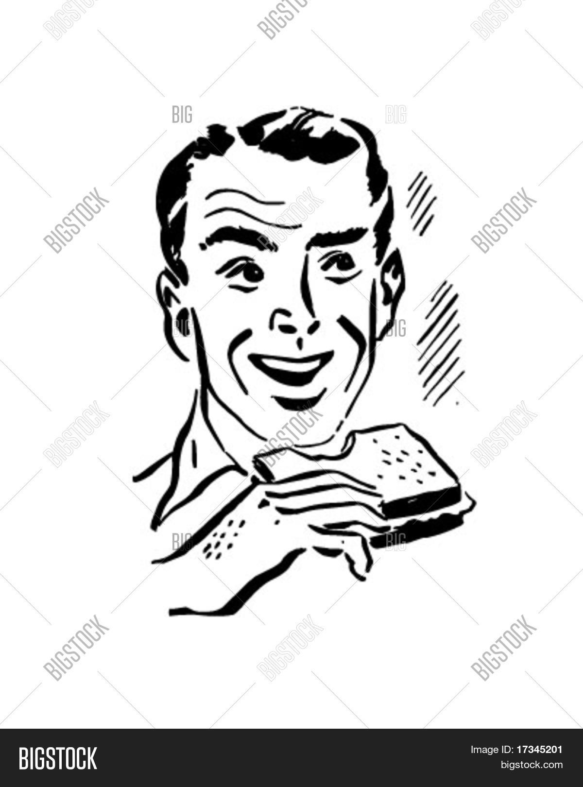 Man Eating Sandwich Vector & Photo (Free Trial) | Bigstock