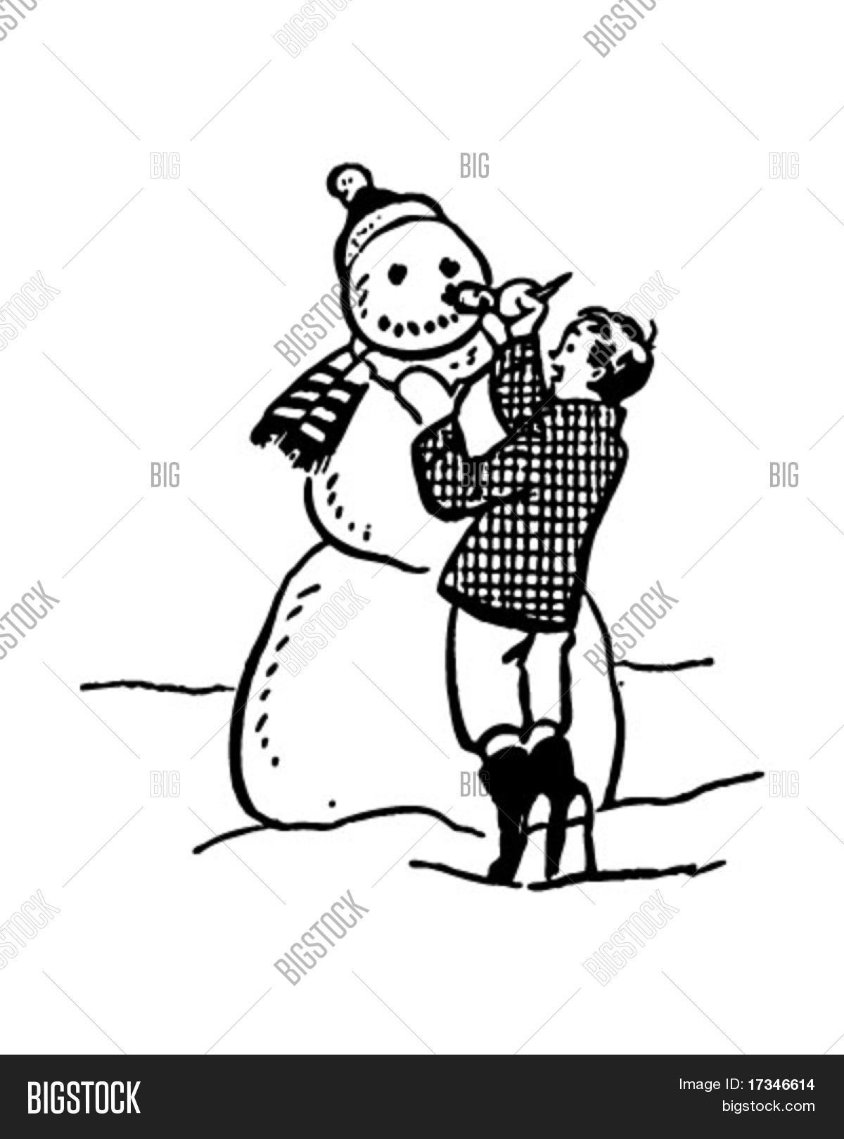 Making Snowman - Vector & Photo (Free Trial) | Bigstock