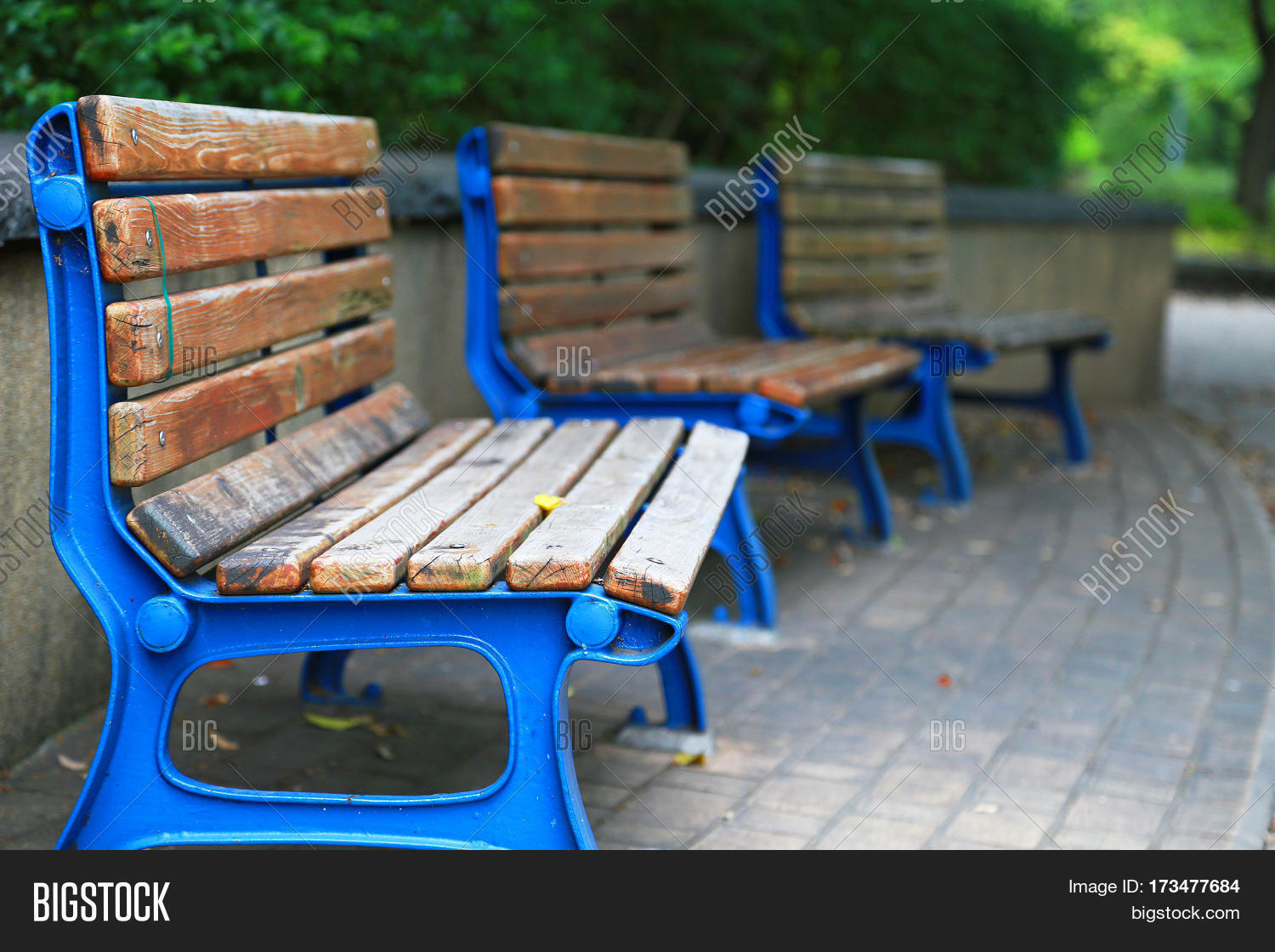 Scene Bench Blue Color Image & Photo (Free Trial) | Bigstock