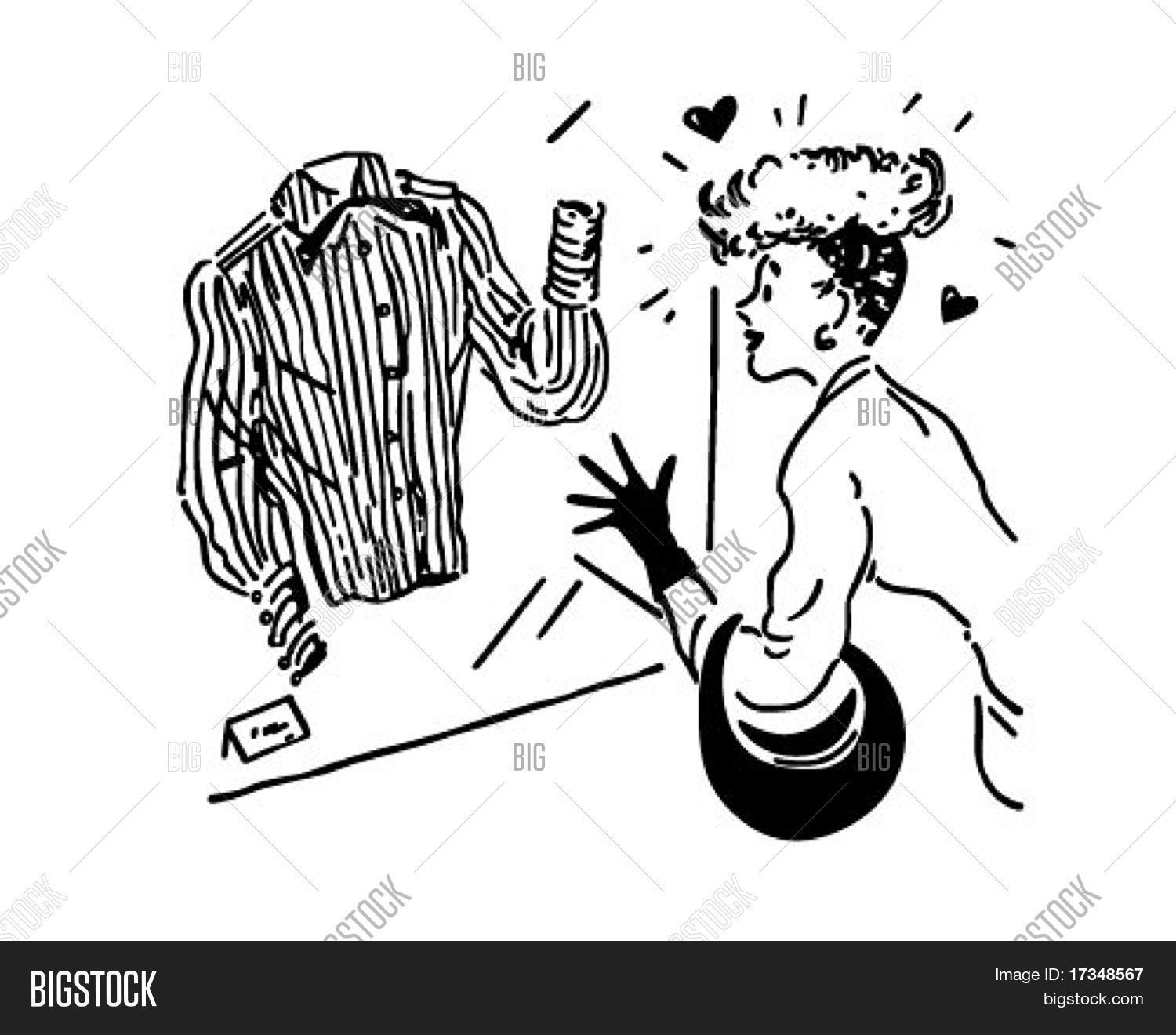 Lady Window Shopping Vector & Photo (Free Trial) | Bigstock