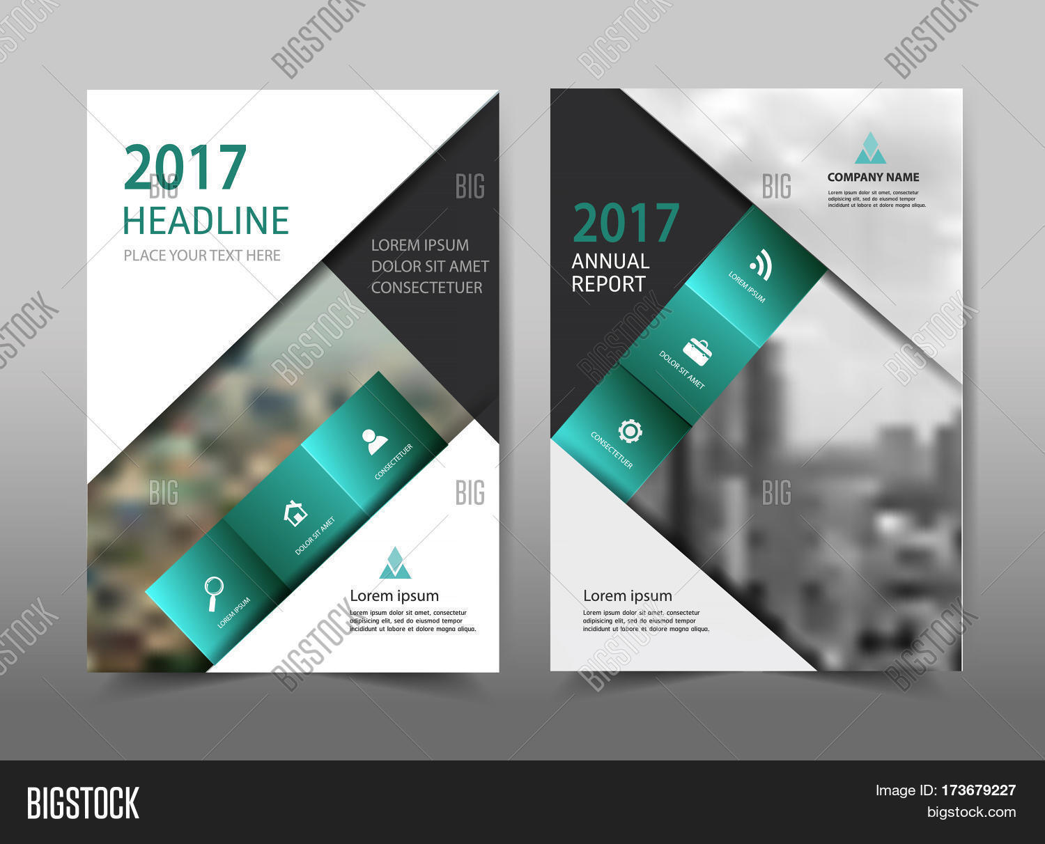 Green Annual Report Vector & Photo (Free Trial) | Bigstock