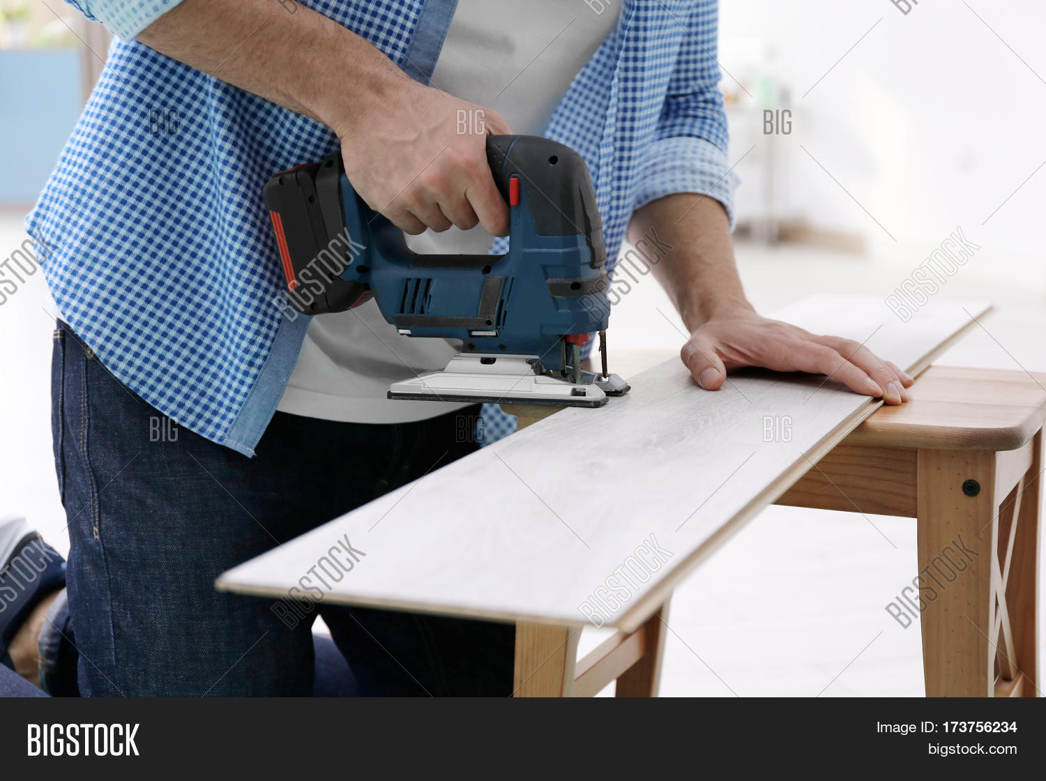Man Cutting Laminate Image & Photo (Free Trial) | Bigstock