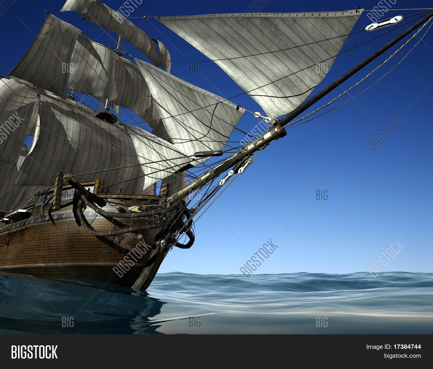 Ancient Ship Sea Image & Photo (Free Trial) | Bigstock