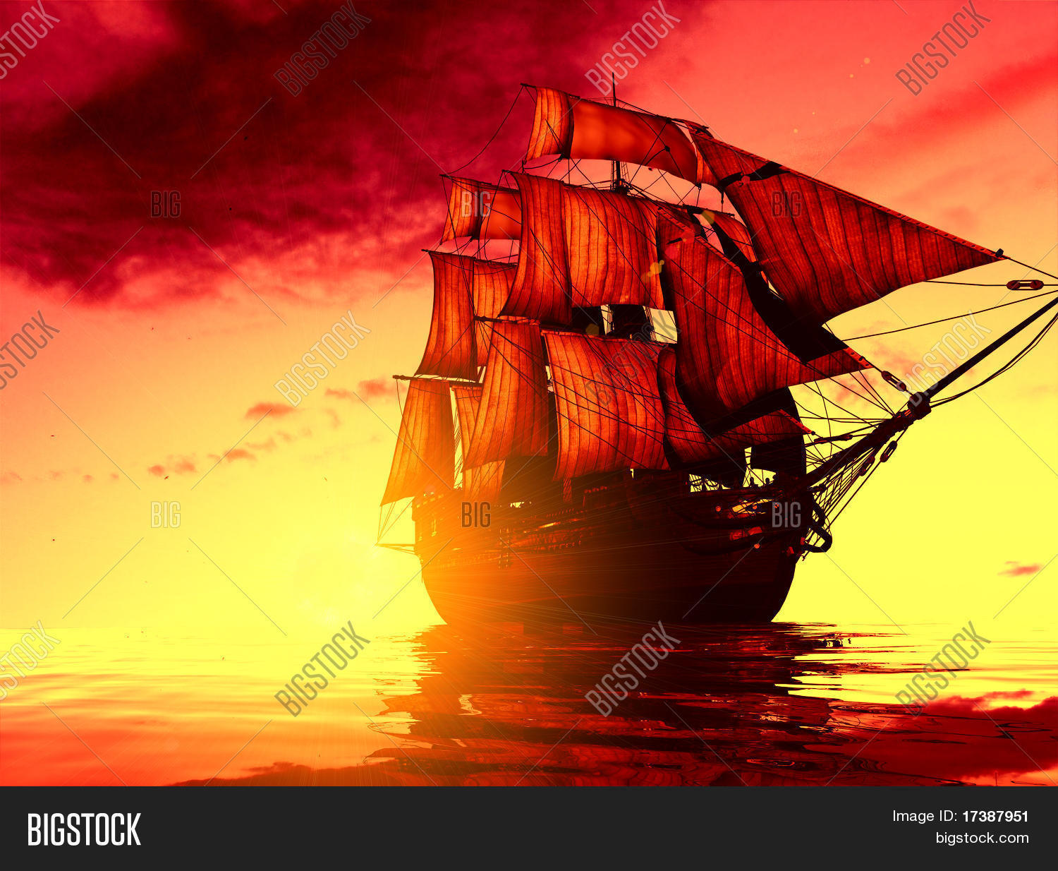 Ancient Ship Sea Image & Photo (Free Trial) | Bigstock