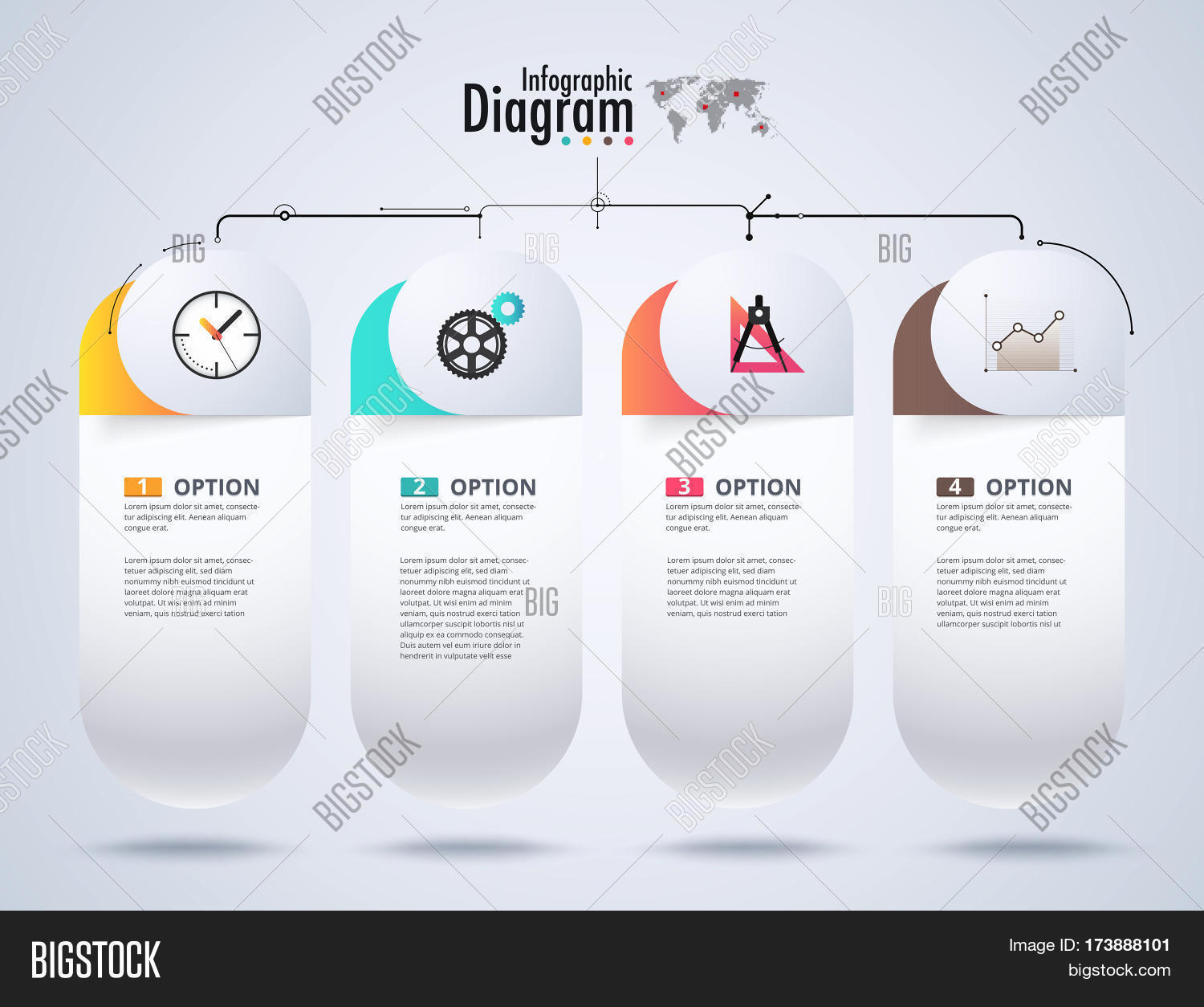 4 Choice Infographic Vector & Photo (Free Trial) | Bigstock