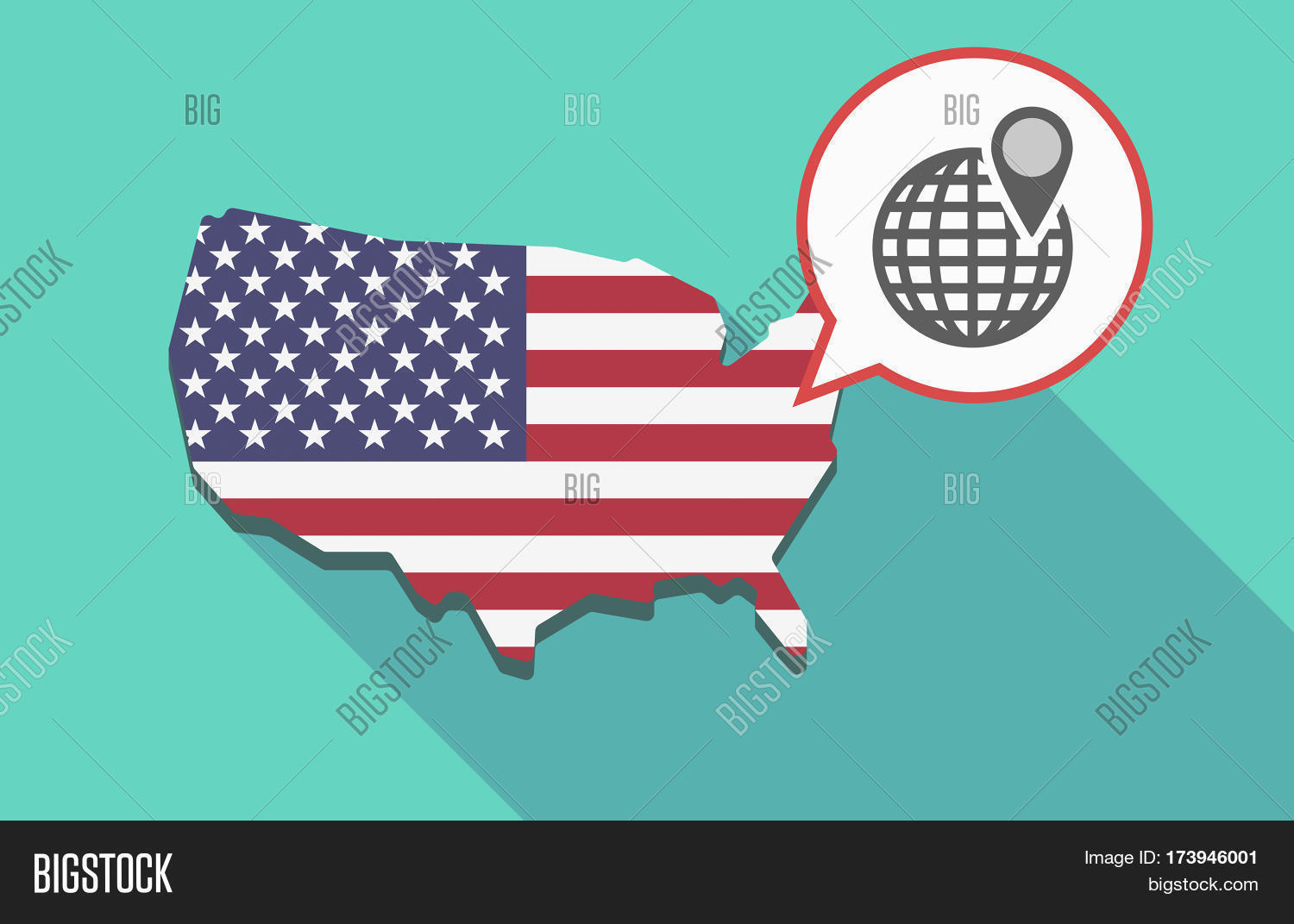 Usa Map World Globe Vector & Photo (Free Trial) | Bigstock