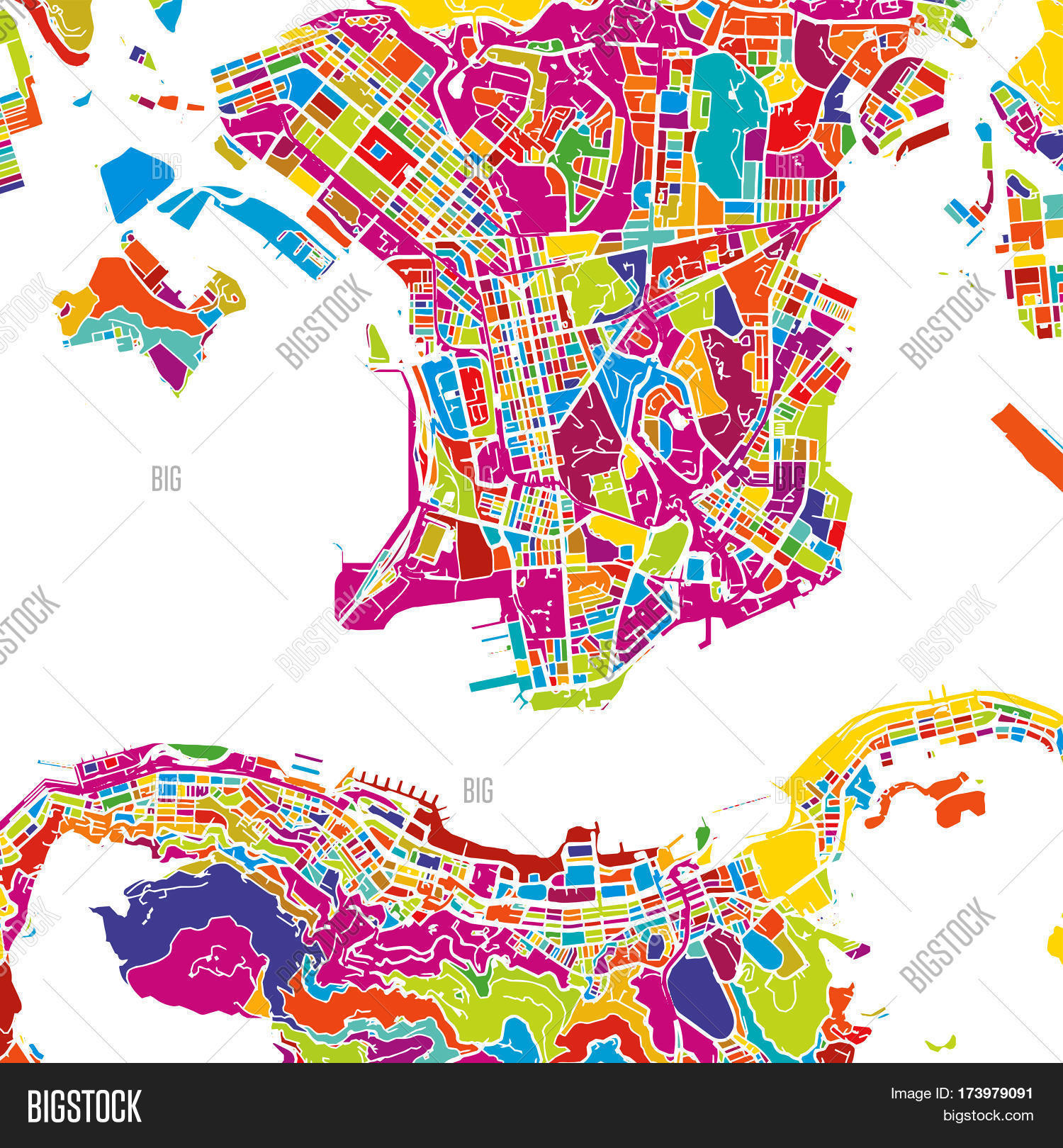 Hong Kong Colorful Vector & Photo (Free Trial) | Bigstock