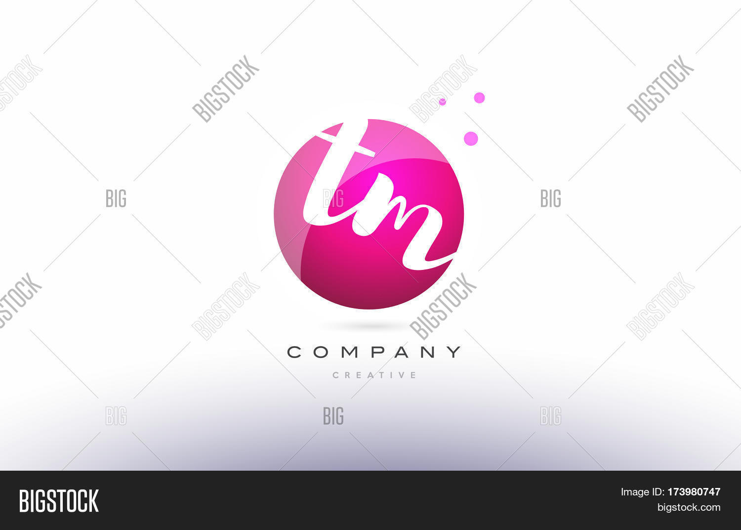 Tm T M Sphere Pink 3D Vector & Photo (Free Trial) | Bigstock