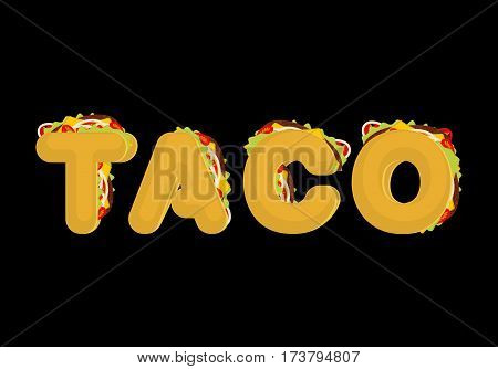 Taco Lettering. Vector & Photo (Free Trial) | Bigstock