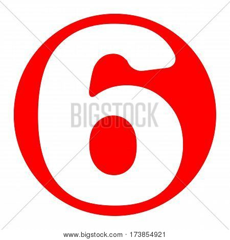 Number 6 Sign Design Vector & Photo (Free Trial) | Bigstock
