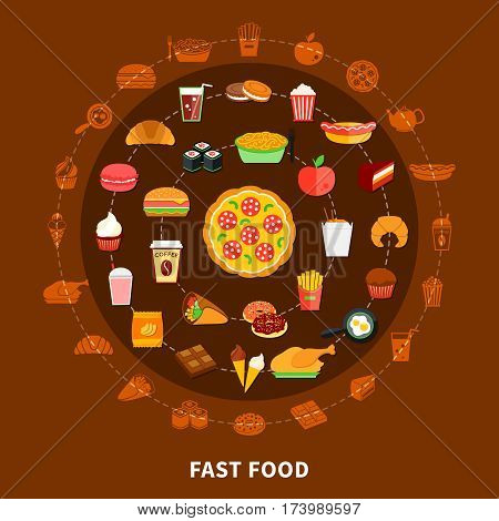 Fast Food Menu Icons Vector & Photo (Free Trial) | Bigstock