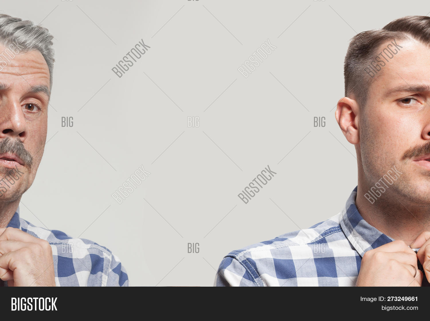 Collage Two Portraits Image & Photo (Free Trial) | Bigstock