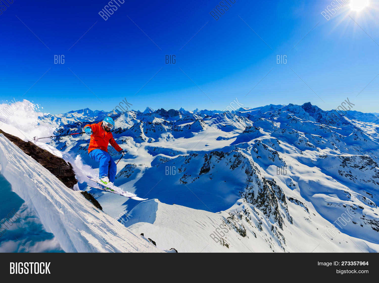 Skiing Amazing View Image & Photo (Free Trial) | Bigstock