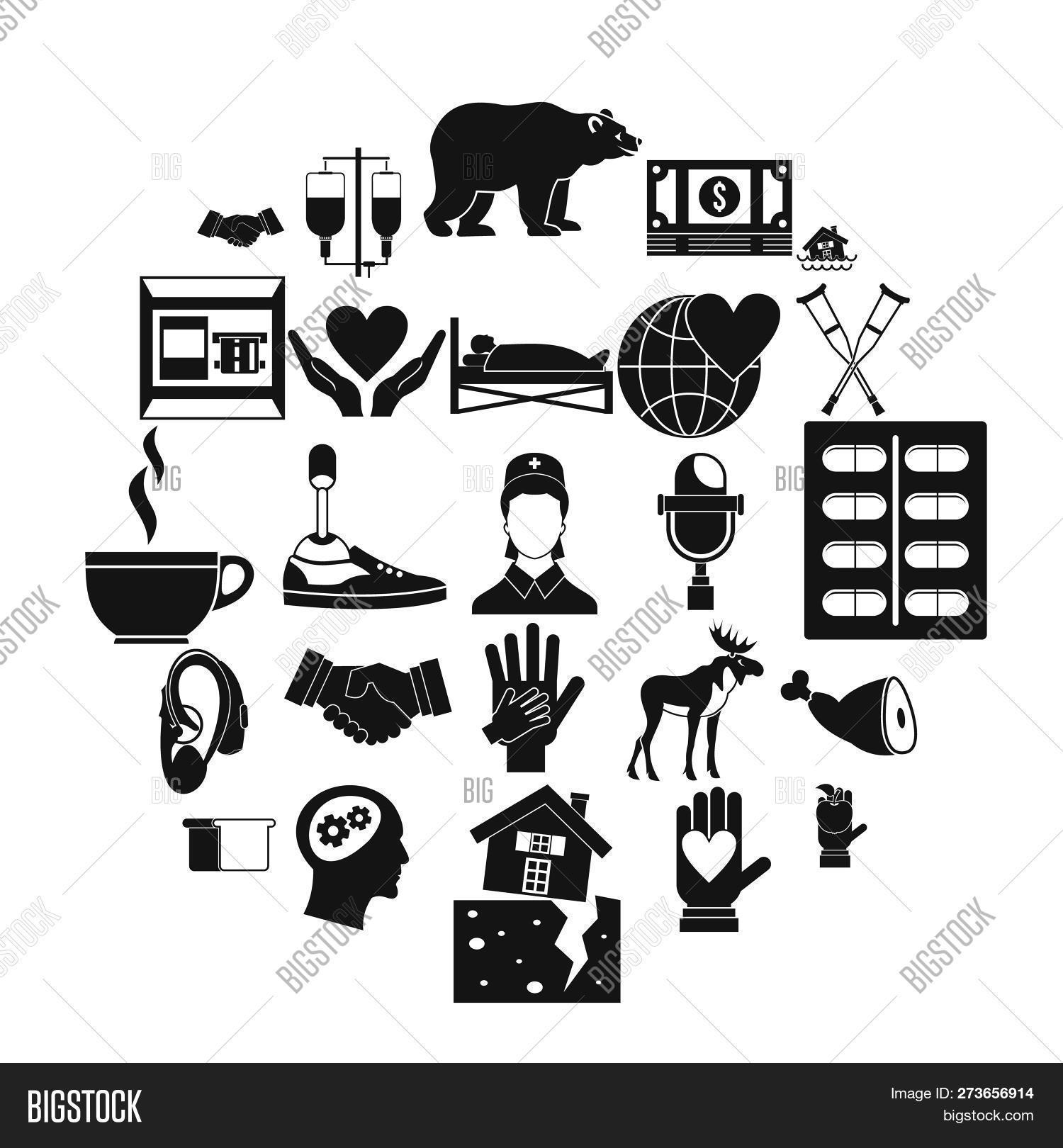 Endowment Icons Set. Image & Photo (Free Trial) | Bigstock