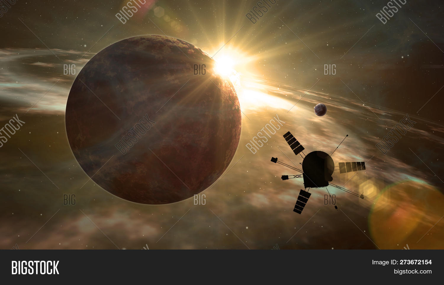 Space Probe Orbiting Image & Photo (Free Trial) | Bigstock