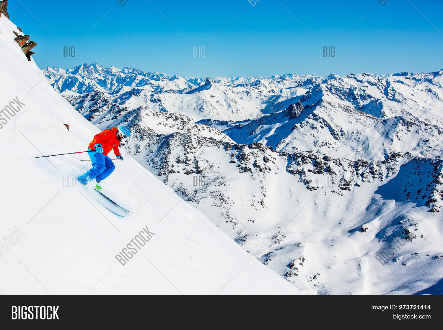 Skiing Amazing View Image & Photo (Free Trial) | Bigstock