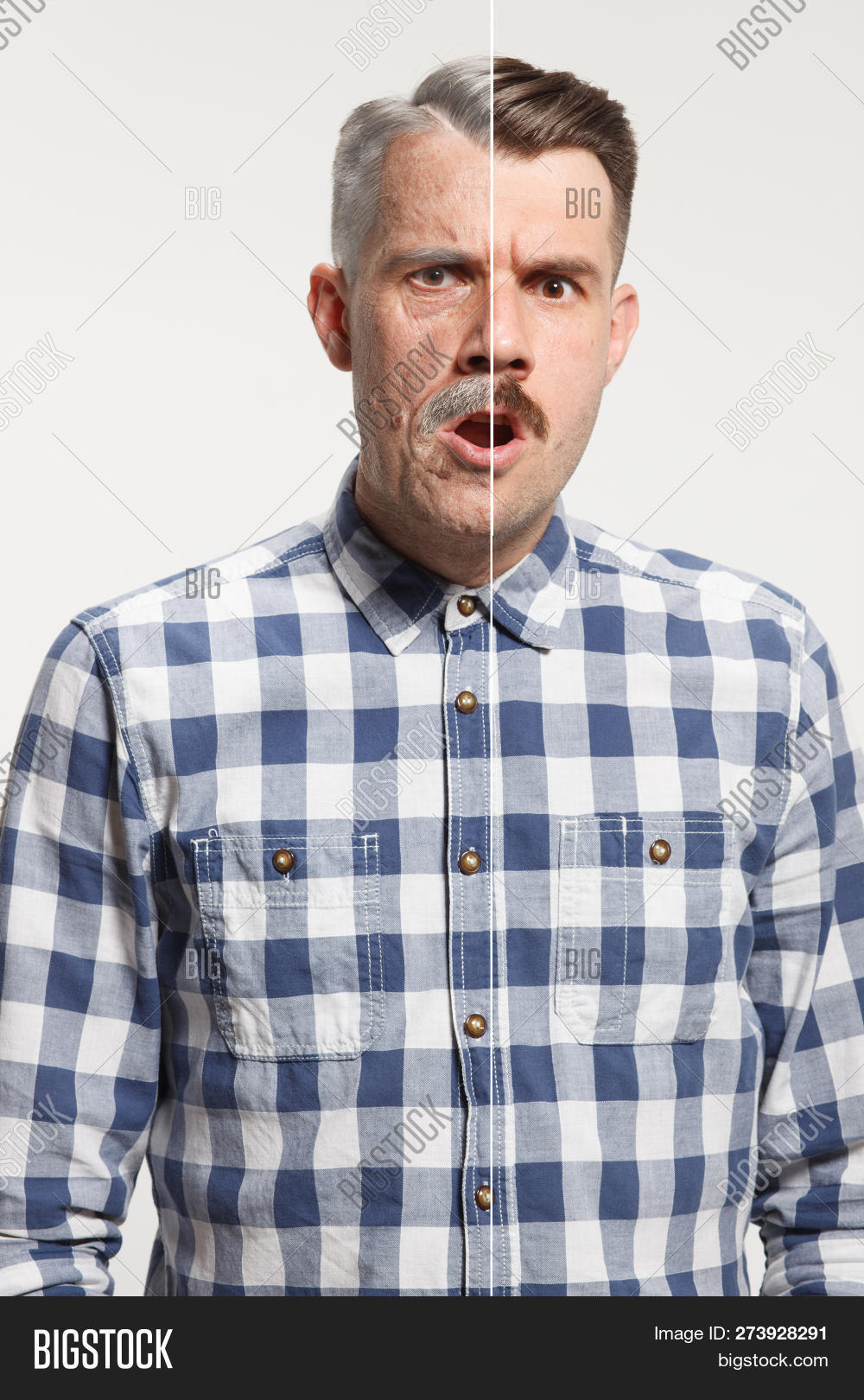 Collage Two Portraits Image & Photo (Free Trial) | Bigstock