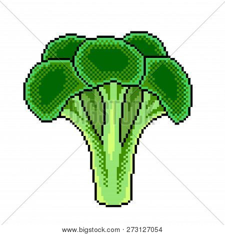 Pixel Art Broccoli Vector & Photo (Free Trial) | Bigstock
