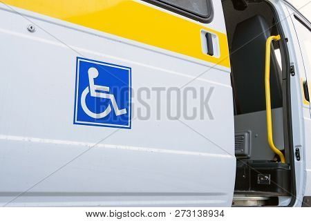 White Bus Blue Sign Image & Photo (Free Trial) | Bigstock