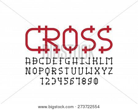 Cross Font. Vector Vector & Photo (Free Trial) | Bigstock