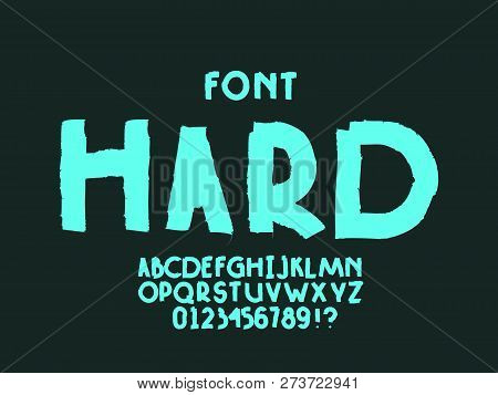 Hard Font. Vector Vector & Photo (Free Trial) | Bigstock