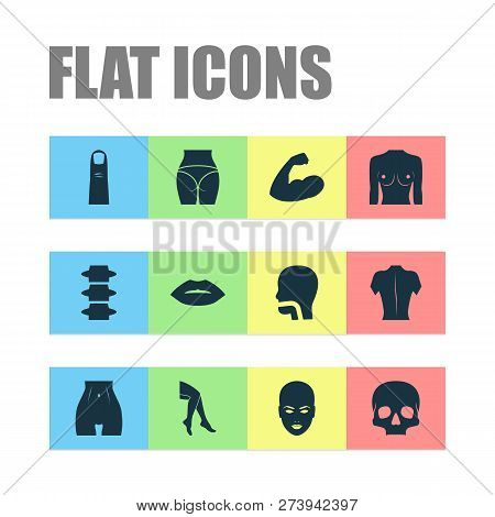 Physique Icons Set Vector & Photo (Free Trial) | Bigstock