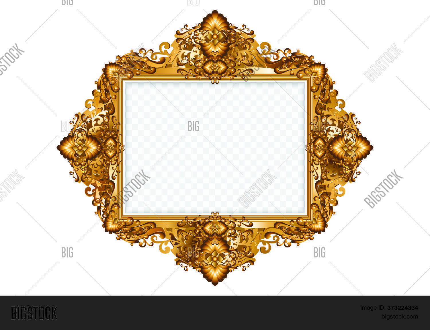 Oval Gold Frame Vector