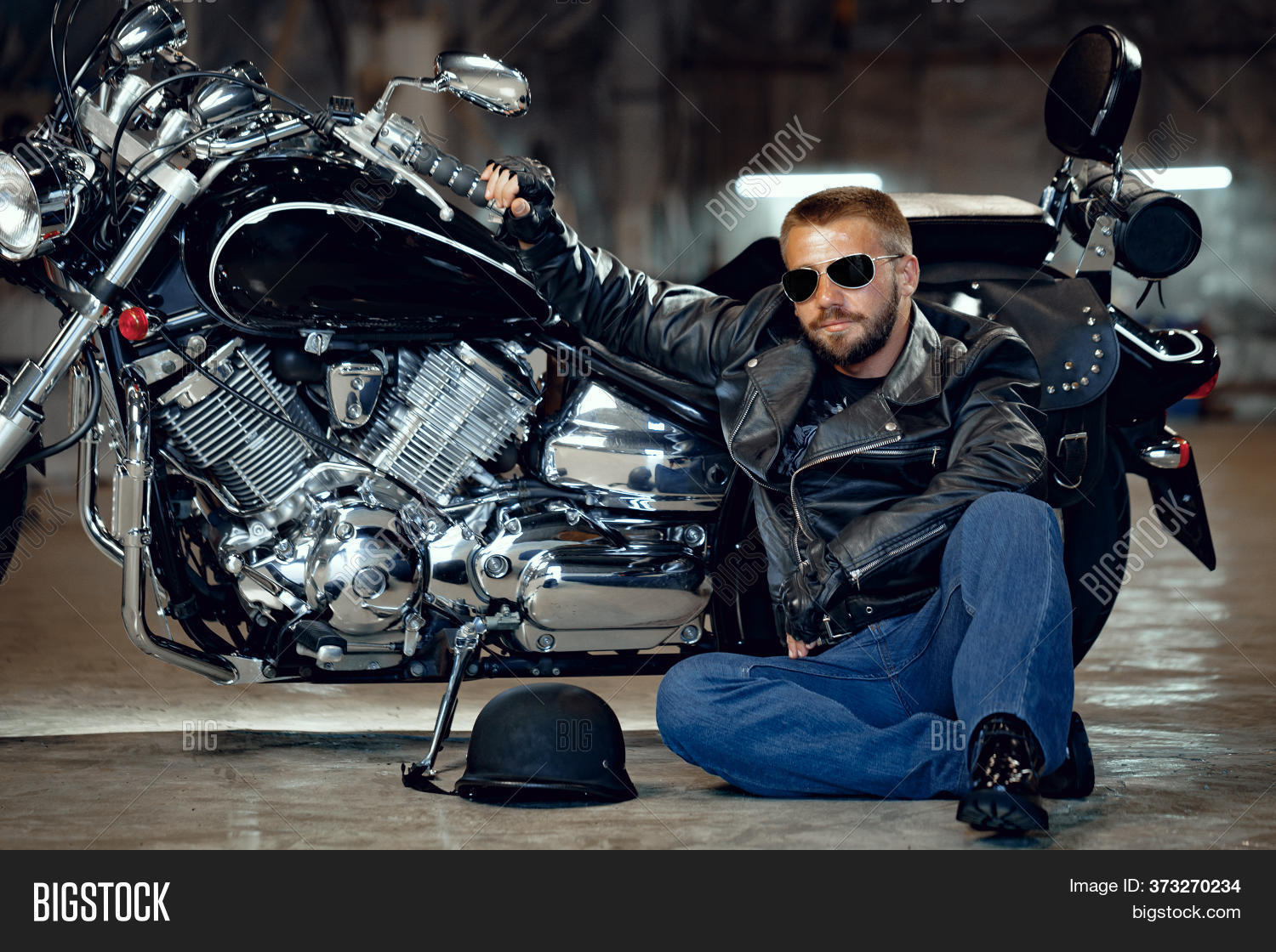 Cool Man Biker Image & Photo (Free Trial) | Bigstock