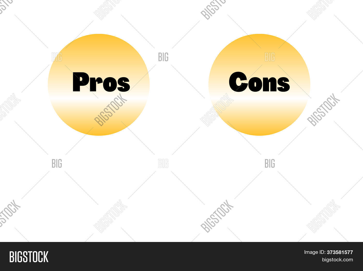 Circles Text Pros Cons Image & Photo (Free Trial) | Bigstock