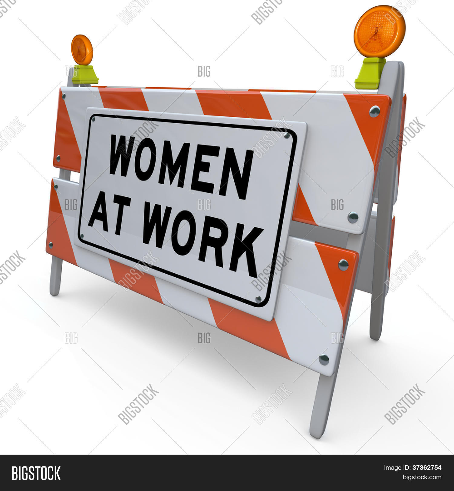 Woman Working Sign