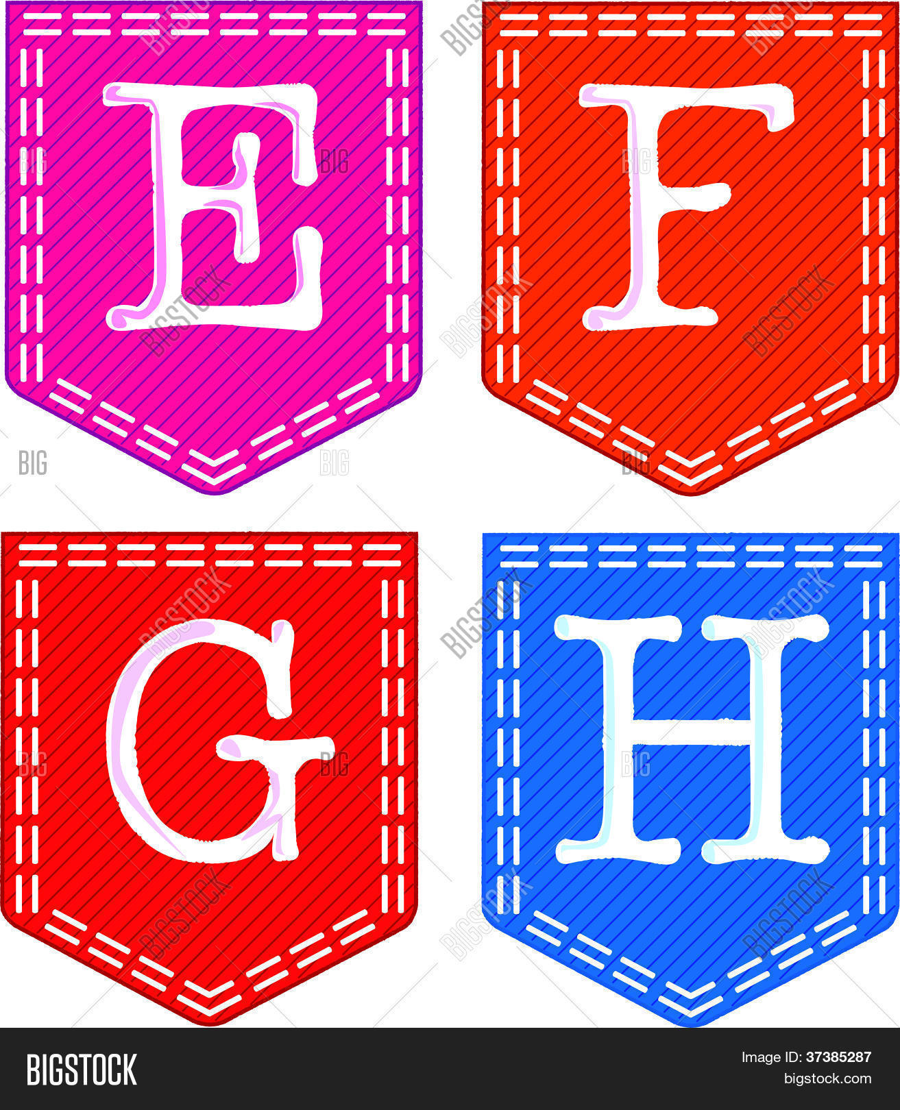 Alphabet Letters E H Vector & Photo (Free Trial) | Bigstock