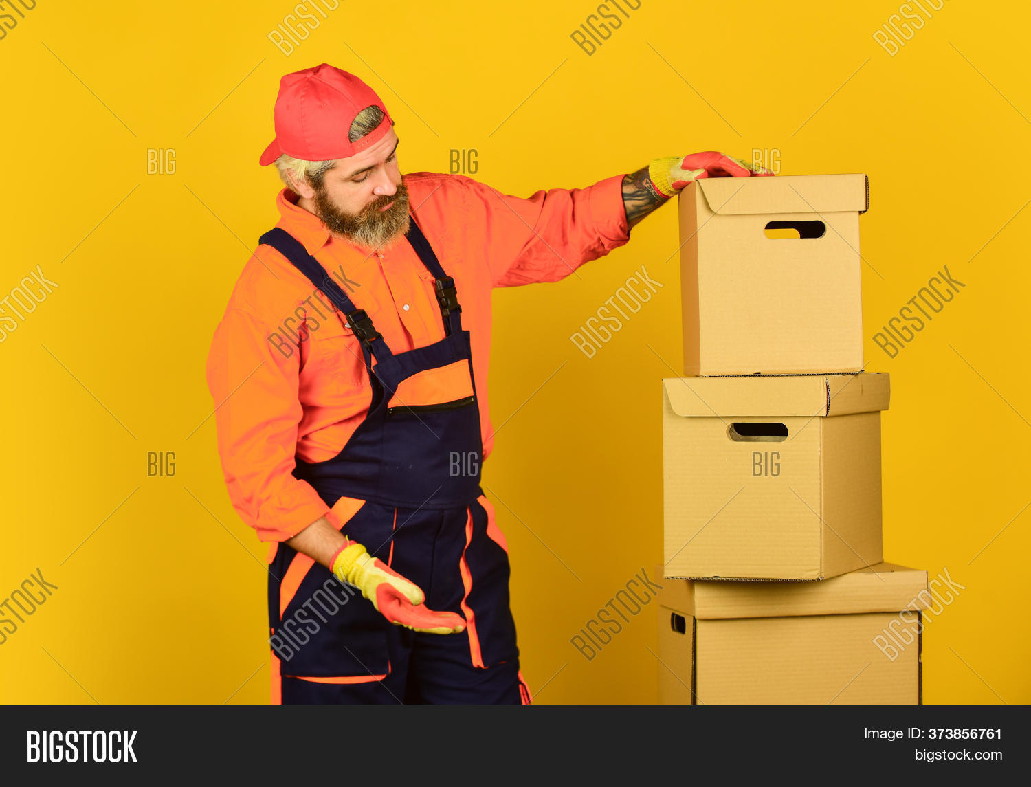 Happy Man Cardboard Image & Photo (Free Trial) | Bigstock