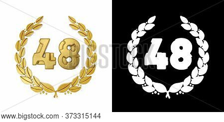 Gold Number 48 (number Image & Photo (Free Trial) | Bigstock