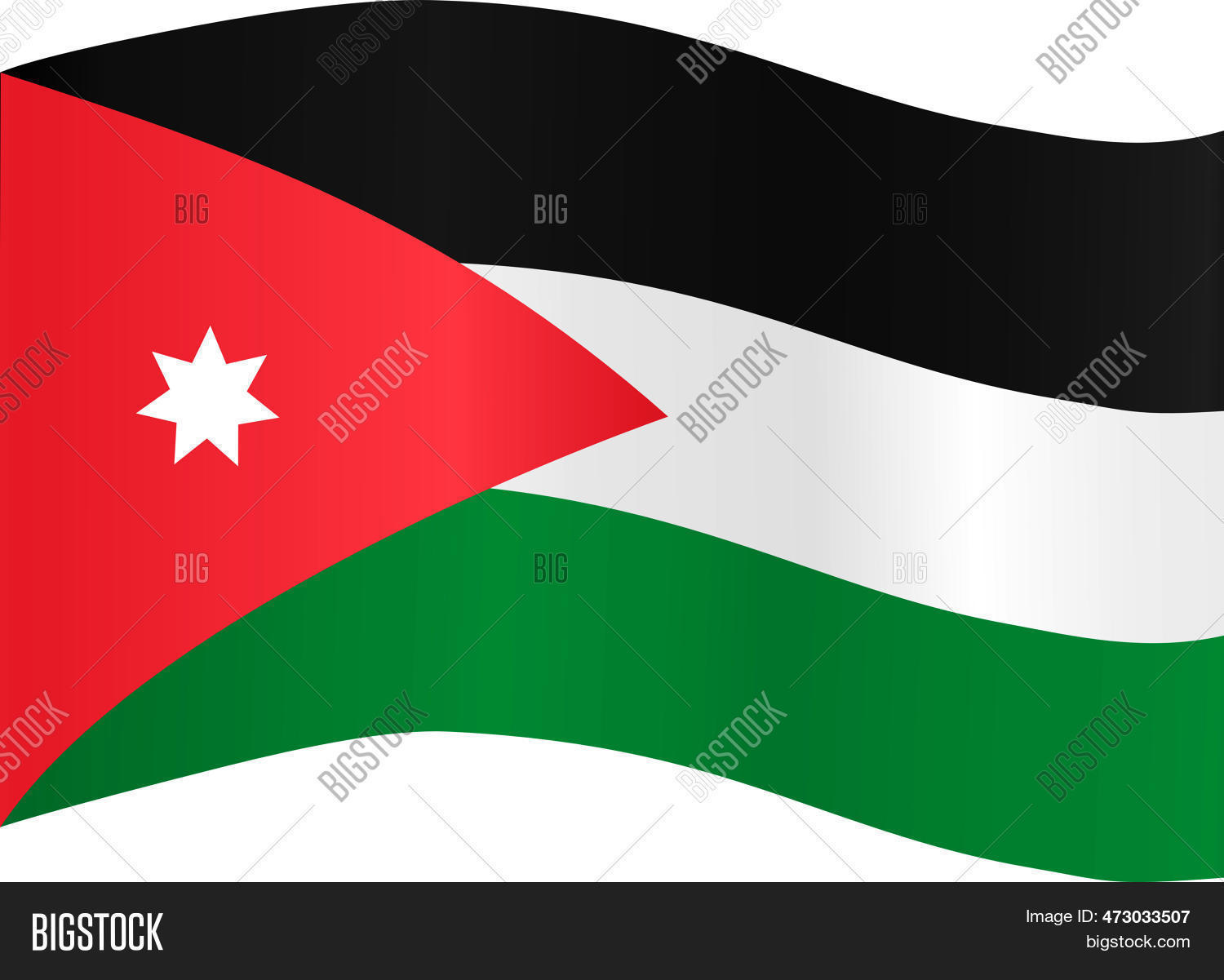 Jordan Flag Wave Vector & Photo (Free Trial) | Bigstock