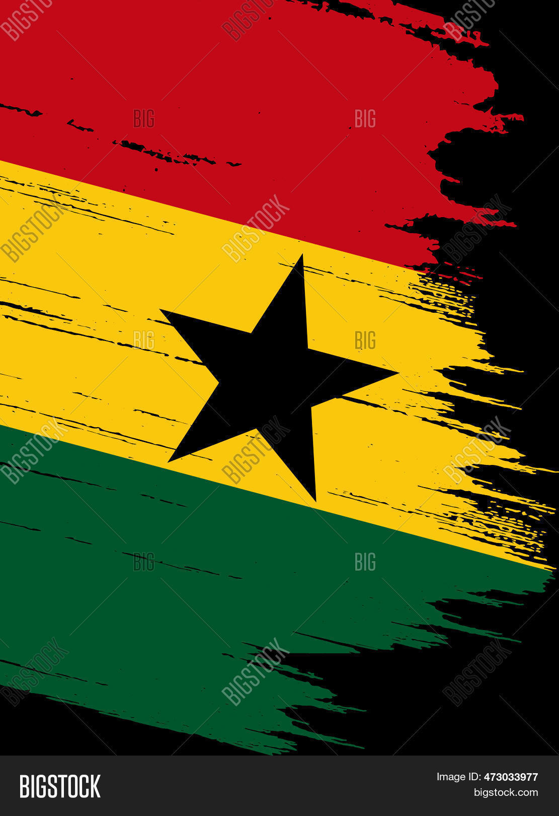 Ghana Flag Brush Vector & Photo (Free Trial) | Bigstock