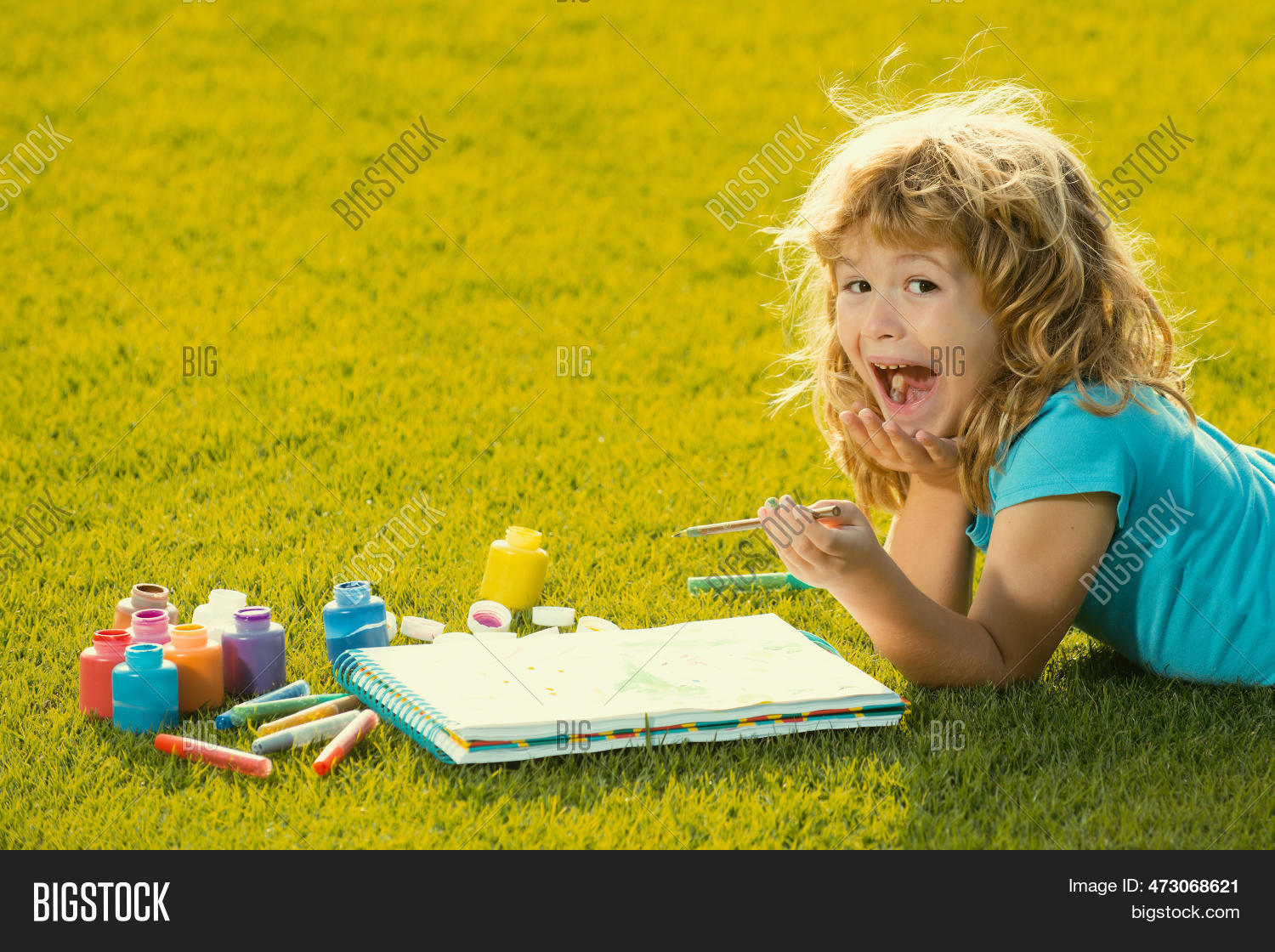 Kids Drawing. Child Image & Photo (Free Trial) | Bigstock