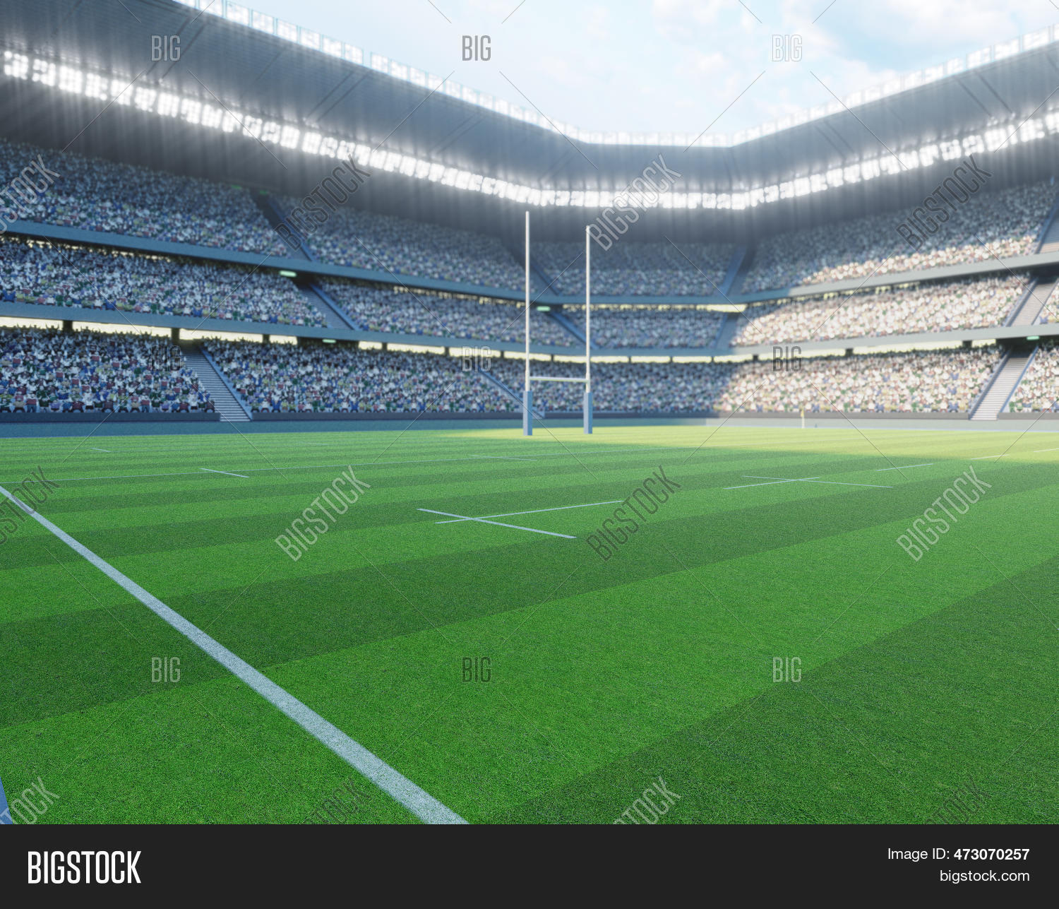 Rugby Stadium Posts On Image & Photo (Free Trial) | Bigstock