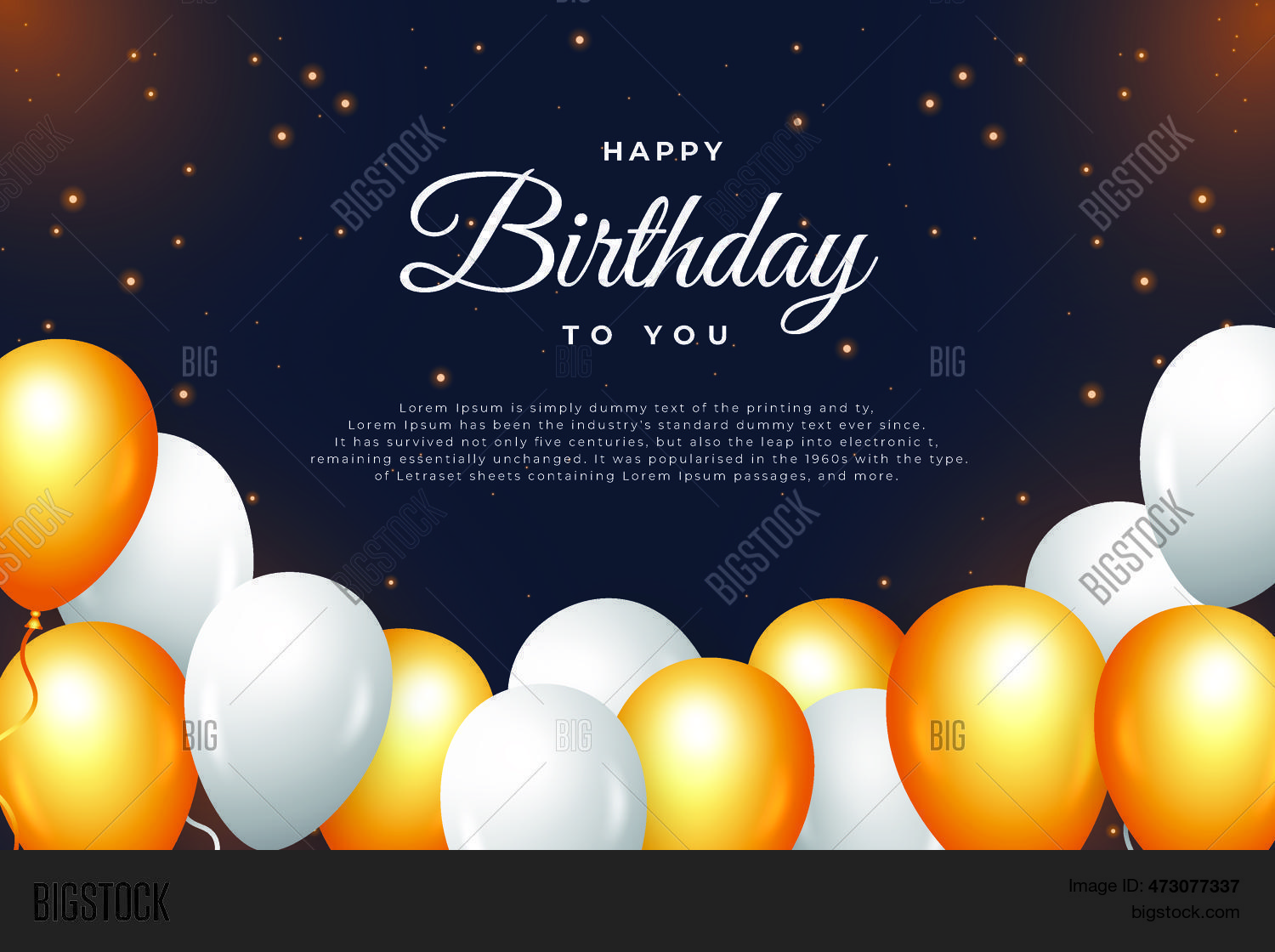 Happy Birthday Black Vector & Photo (Free Trial) | Bigstock