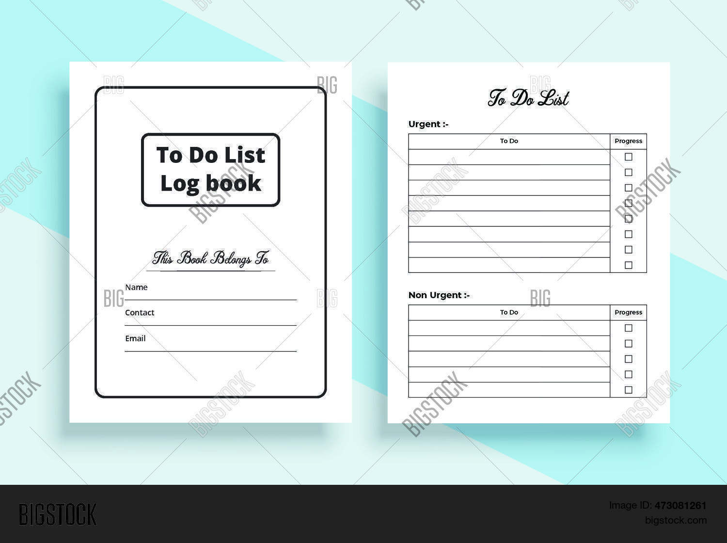 Do Task Logbook. Task Vector & Photo (Free Trial) | Bigstock