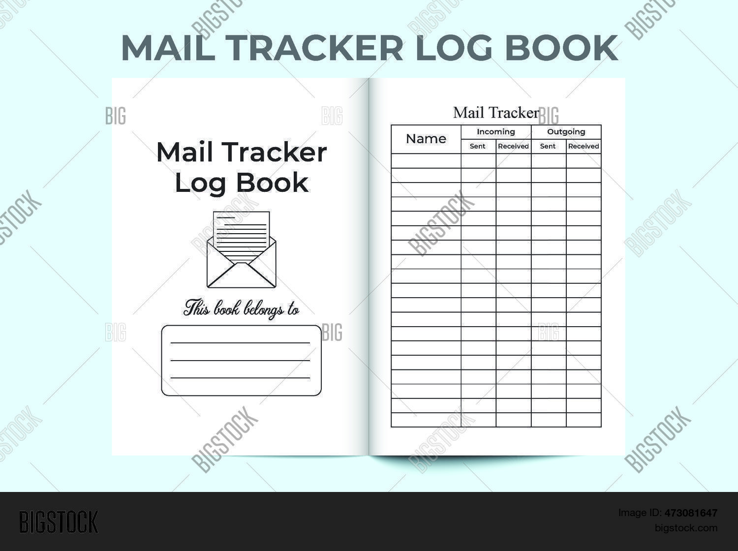 Mail Tracker Log Book Vector & Photo (Free Trial) | Bigstock