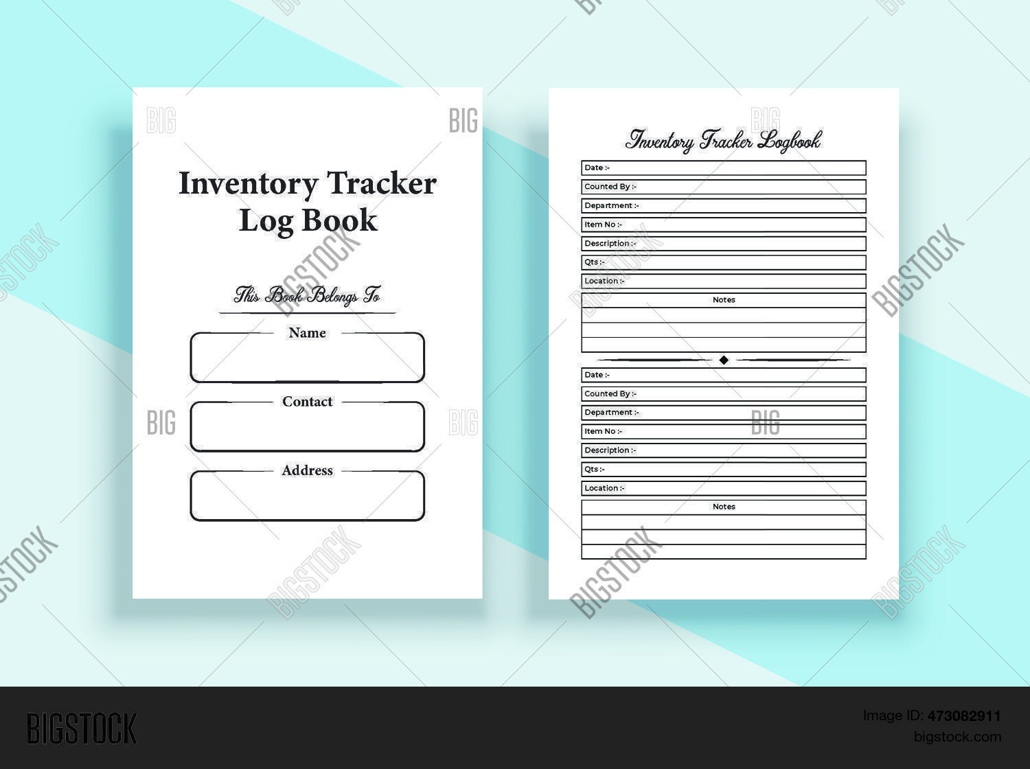 Inventory Log Book Vector & Photo (Free Trial) | Bigstock