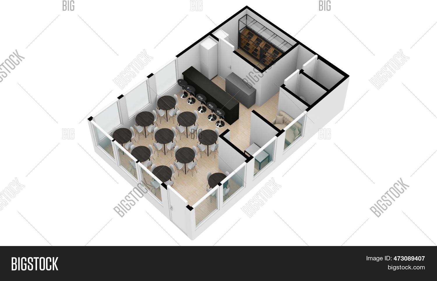 Cafe Top View Plans. Image & Photo (Free Trial) | Bigstock
