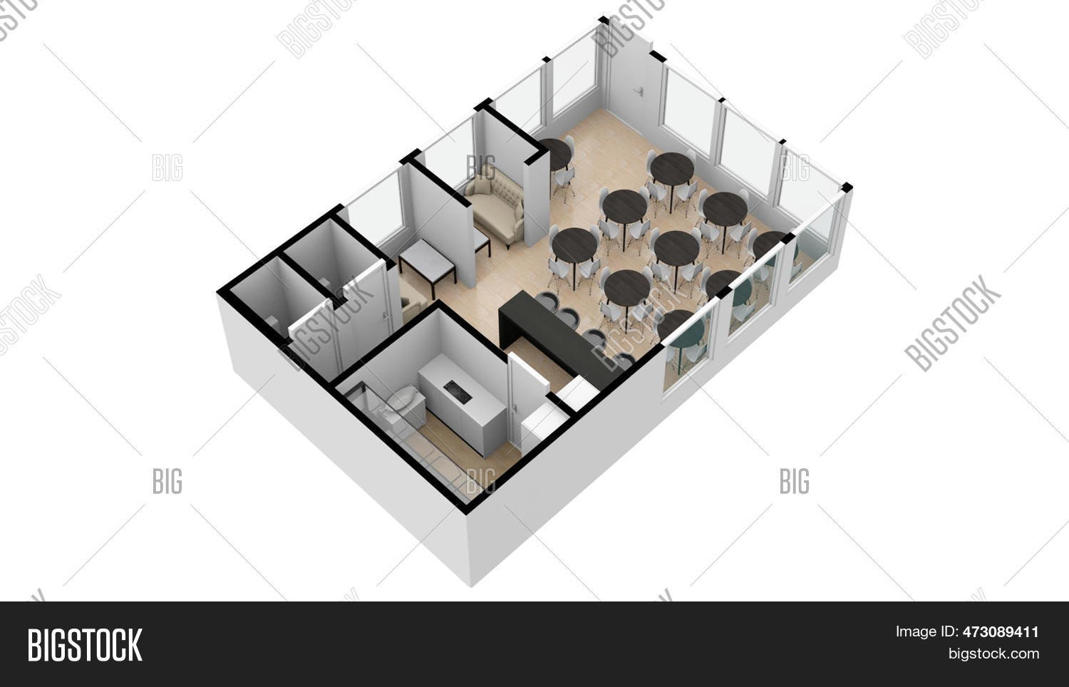 Cafe Top View Plans. Image & Photo (Free Trial) | Bigstock