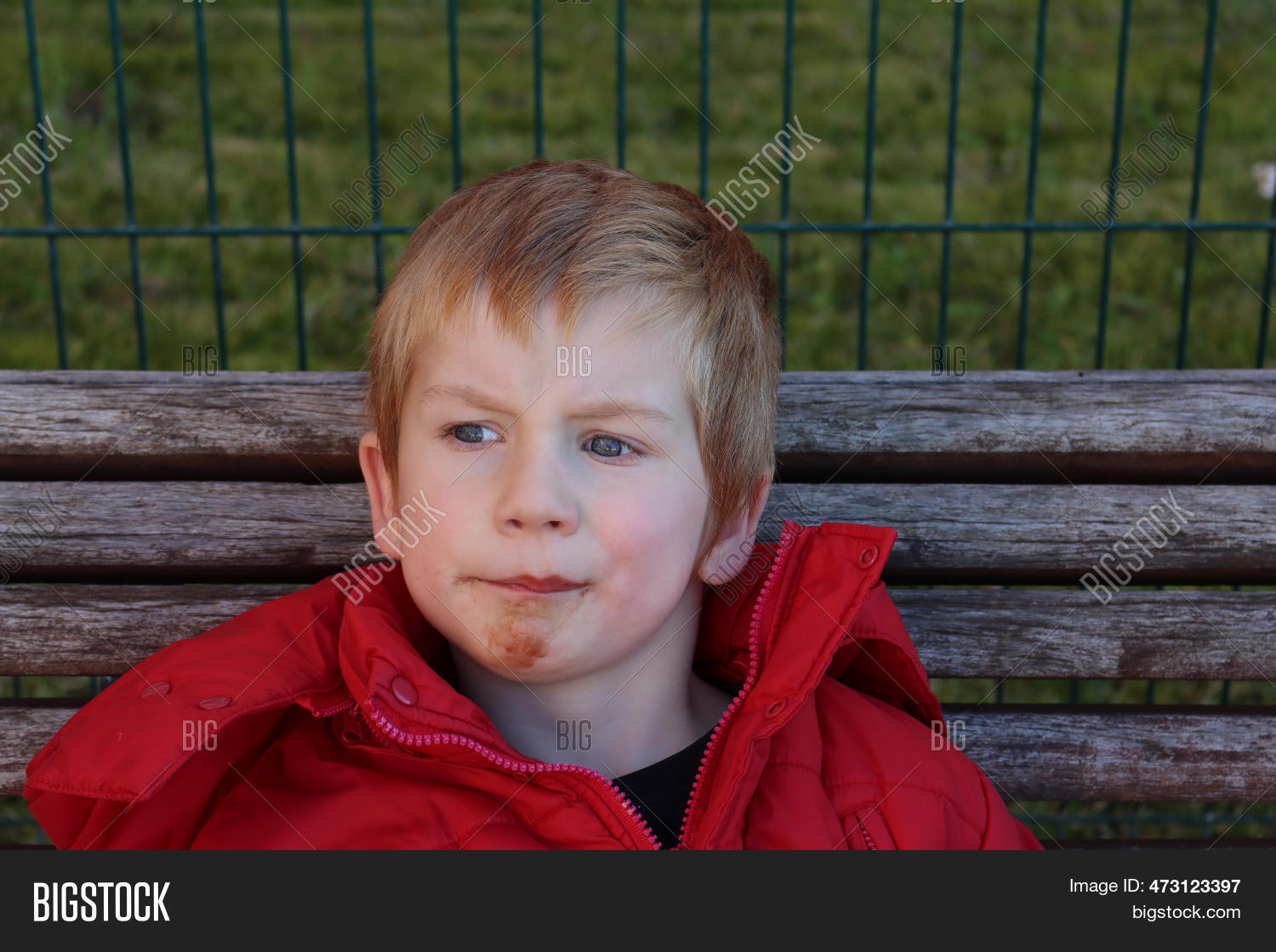 Blond Boy Dirty Chin Image & Photo (Free Trial) | Bigstock
