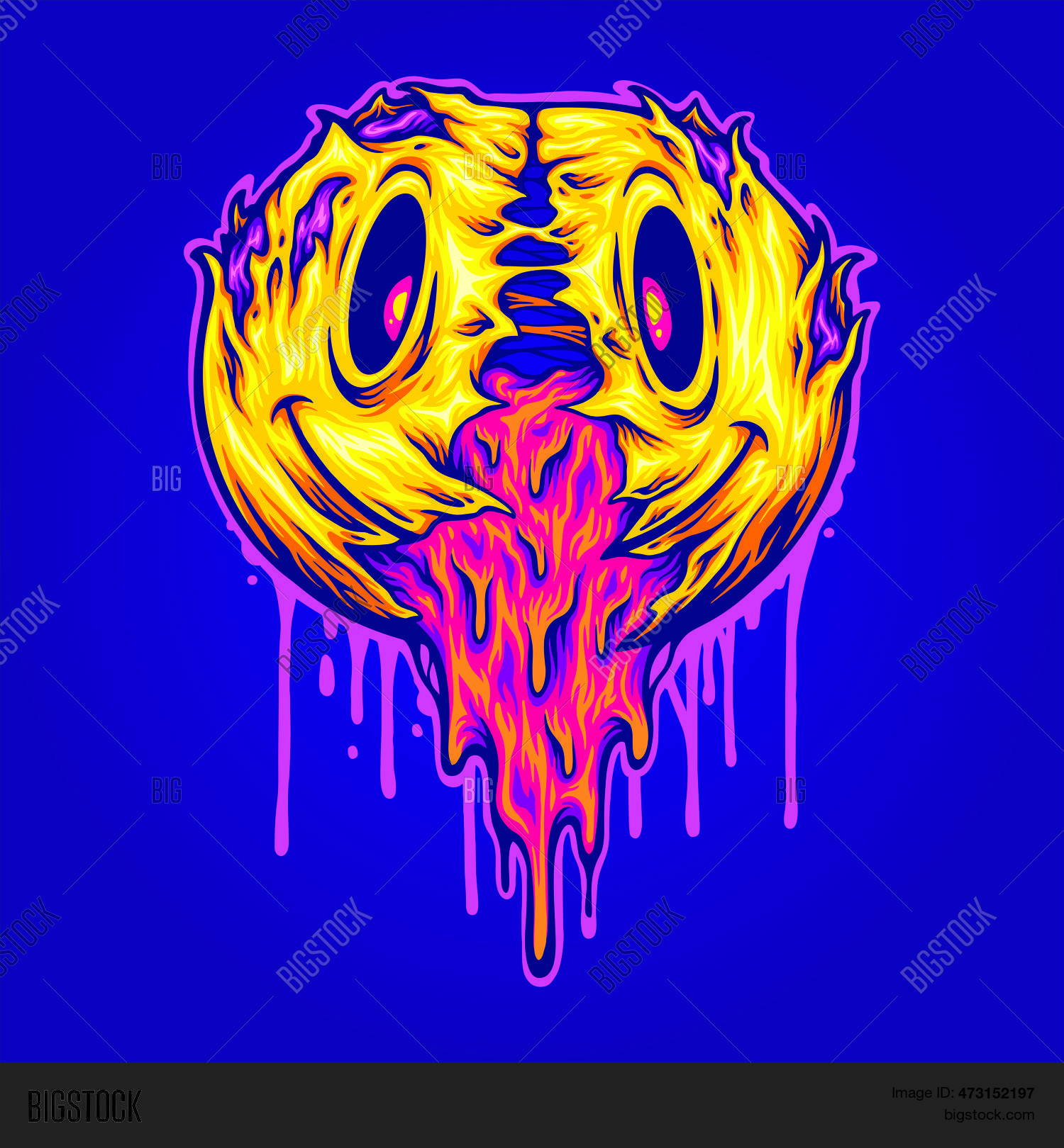 Creepy Zombie Melted Vector & Photo (Free Trial) | Bigstock