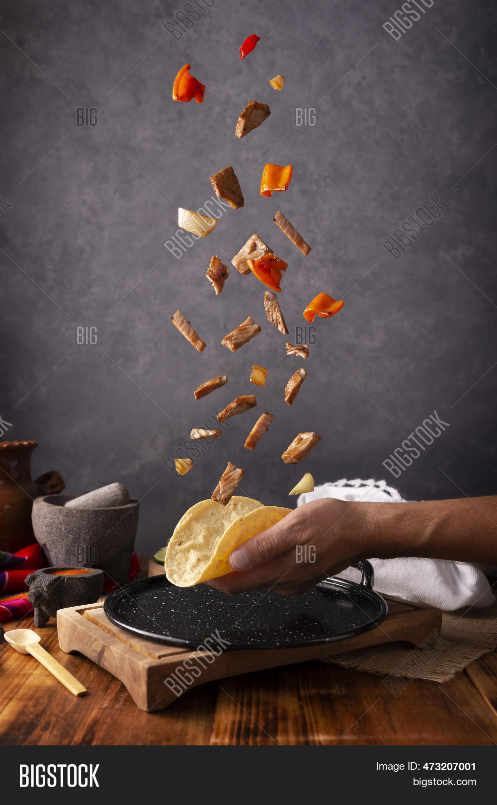 Exploding Beef Fajita Image & Photo (Free Trial) | Bigstock