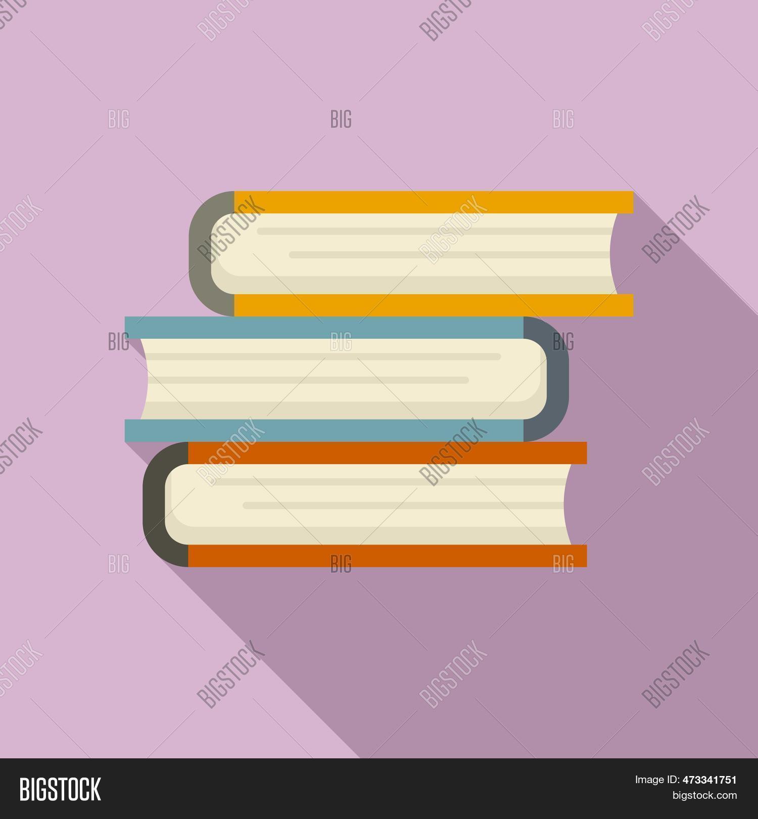 Book Stack Icon. Flat Image & Photo (Free Trial) | Bigstock
