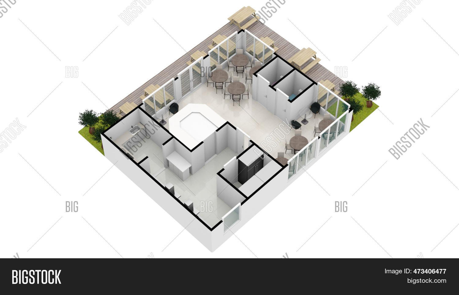 Cafe Top View Plans. Image & Photo (Free Trial) | Bigstock