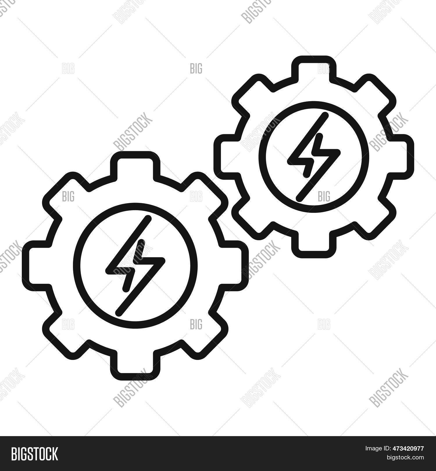 Gear Wheel Energy Icon Image & Photo (Free Trial) | Bigstock